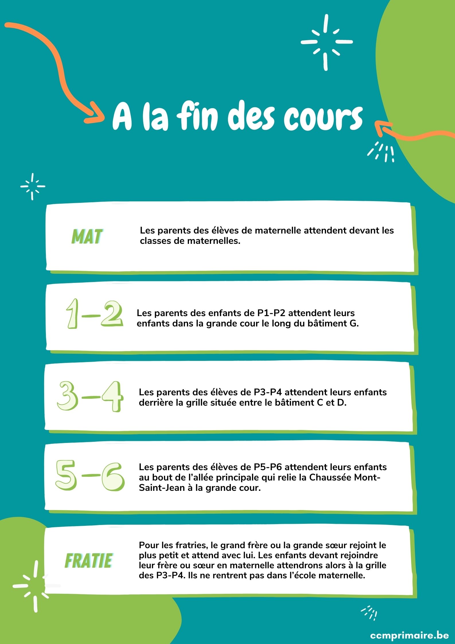 Sortie des cours: petit rappel des règles – Collège Cardinal Mercier