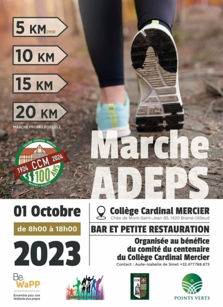 Marche Adeps « Centenaire du CCM » – Collège Cardinal Mercier